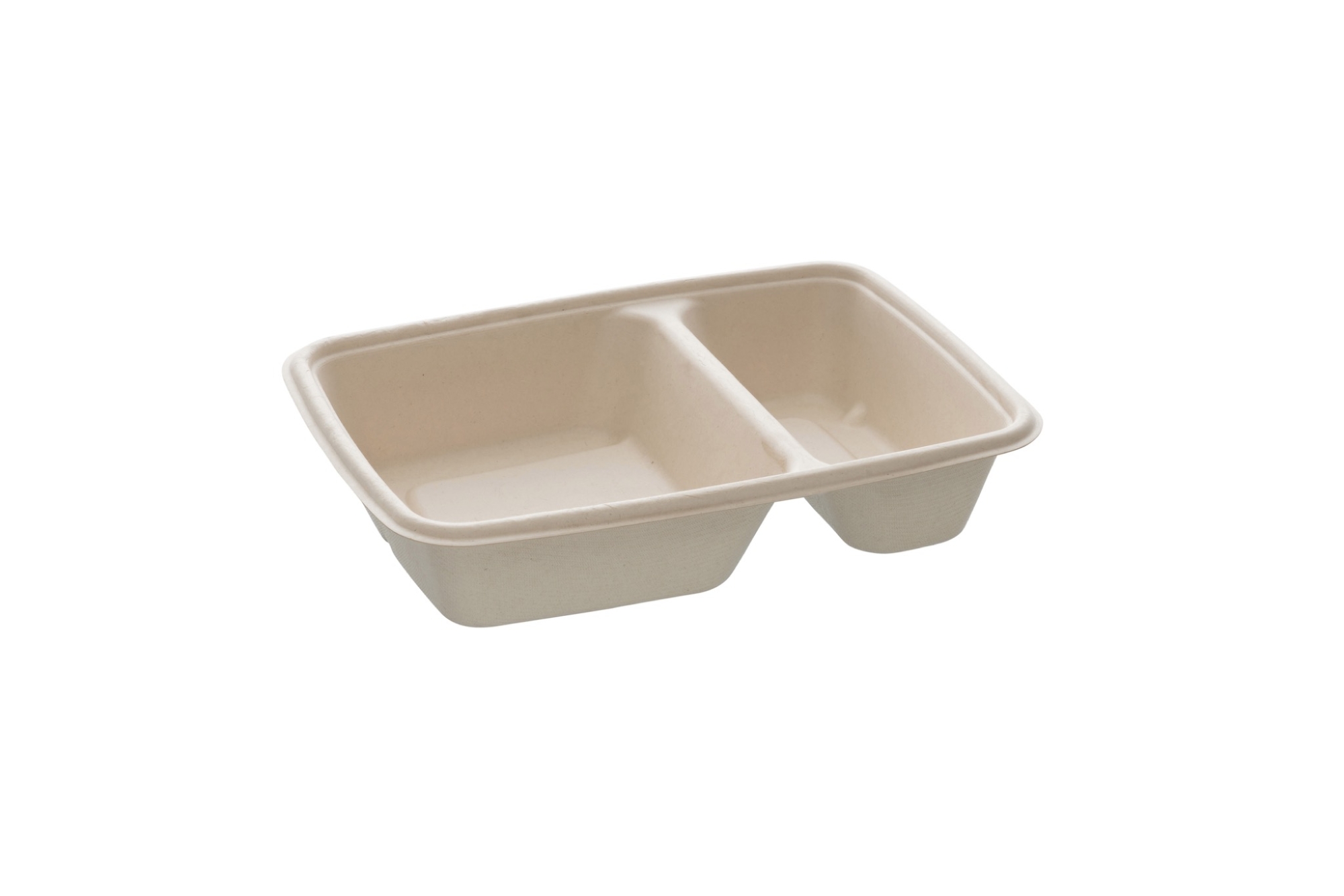 Rectangular tray 2 compartments 800ml - 16x23cm - Sabert