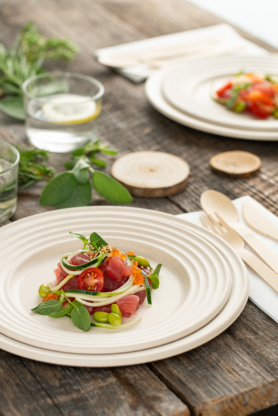 New BePulp Compostable Premium Wave Plates - Sabert