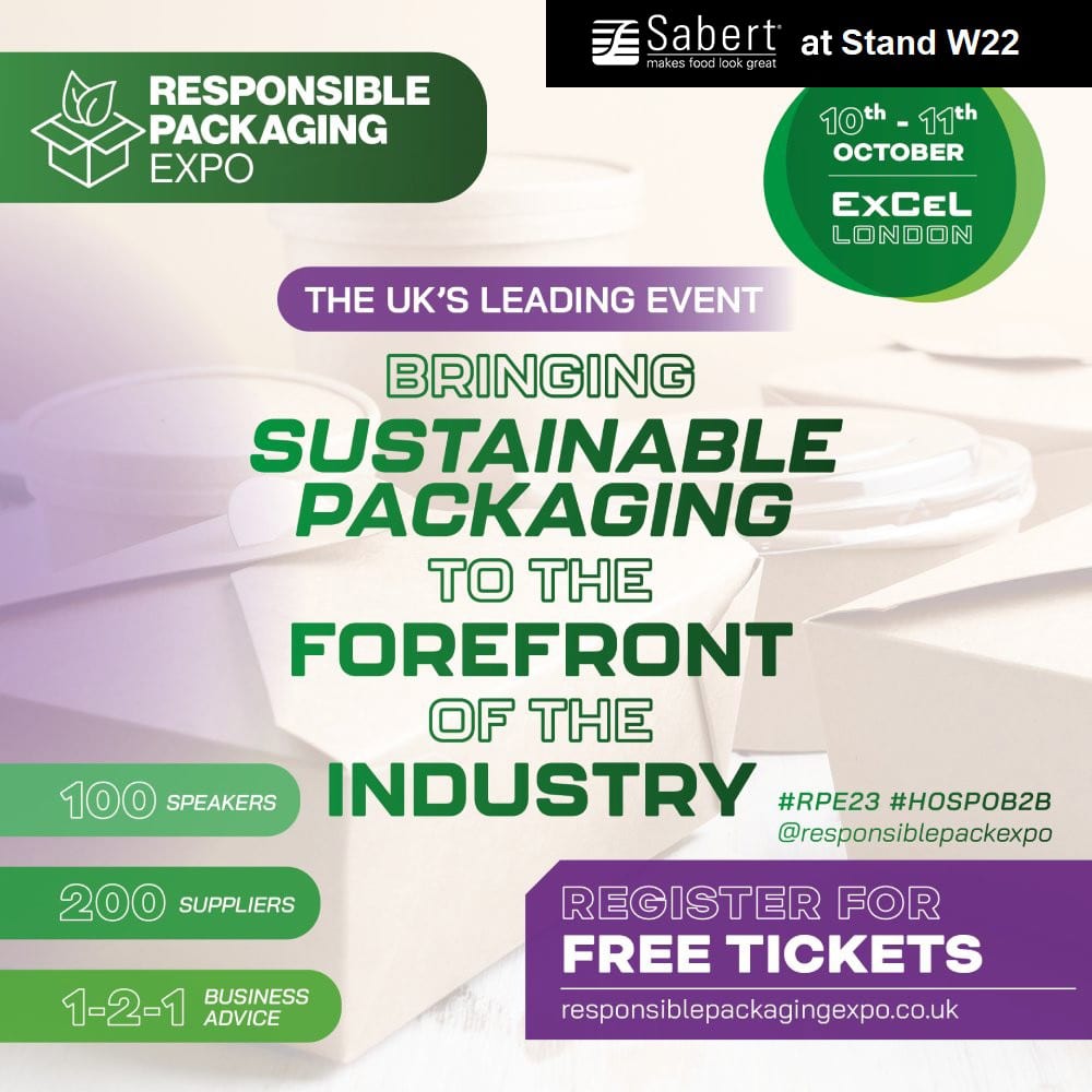 Meet us at Responsible Packaging next 10 & 11 October! - Sabert