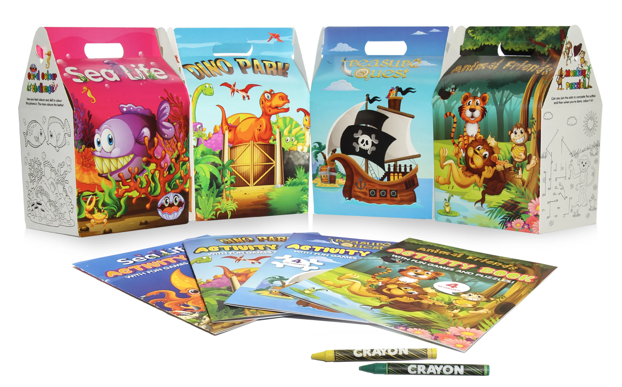 Mixed Meal Kit Collection With Books & Crayons - Sabert